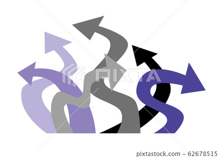 Chaotic arrows scattered - Stock Illustration [62678515] - PIXTA