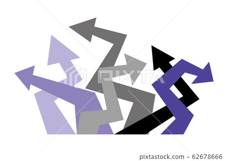 Chaotic arrows scattered - Stock Illustration [62678666] - PIXTA