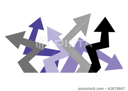 Chaotic arrows scattered - Stock Illustration [62678667] - PIXTA