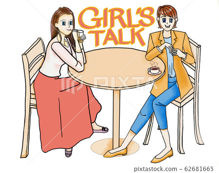 Girl Talk - Stock Illustration [62681665] - PIXTA