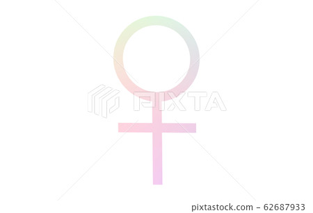 Pictogram: female mark, rainbow die cut - Stock Illustration [62687933 ...