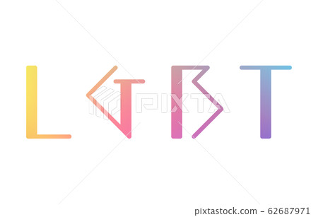 LGBT letters painted in rainbow colors - Stock Illustration [62687971 ...