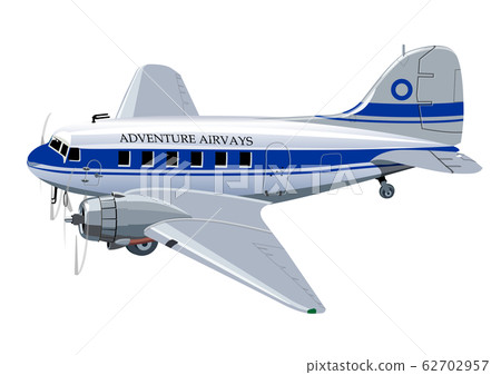 Cartoon Commercial Airplane - Stock Illustration [62702957] - PIXTA