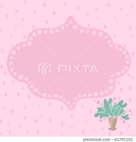 Pink frame for text with dotted background... - Stock Illustration ...