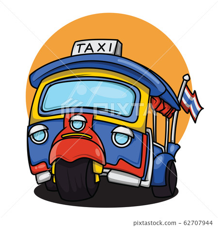 TUK TUK cartoon vector art. - Stock Illustration [62707944] - PIXTA