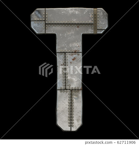 Industrial metal alphabet letter T on black...-插圖素材 [62711906] - PIXTA圖庫