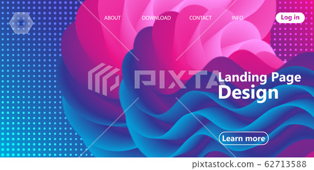 Fluid flow. Landing page. Liquid background.Vector - Stock Illustration ...