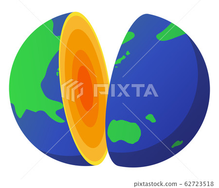 Earth cross section - Stock Illustration [62723518] - PIXTA
