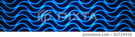 Blue neon curved wavy lines pattern abstract - Stock Illustration ...