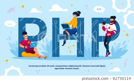 PHP Programming Language and Software Development - Stock Illustration ...