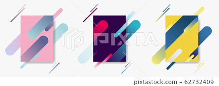 Set of cover poster pattern template with dynamic - Stock Illustration ...