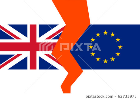 Vector brexit illustration. Flag of England and... - Stock Illustration ...
