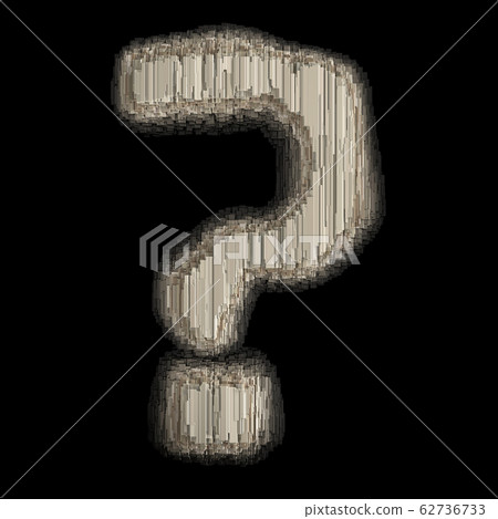 Symbol question mark made of industrial metal 3D - Stock Illustration ...