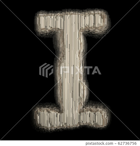 Industrial metal alphabet letter I 3D - Stock Illustration [62736756 ...