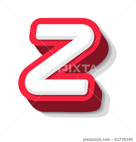 3D bold funny letter Z, heavy type for modern... - Stock Illustration ...