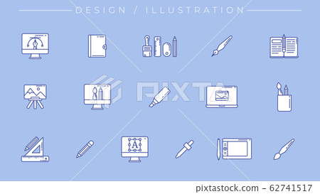 Design and Illustration concept line style... - Stock Illustration ...