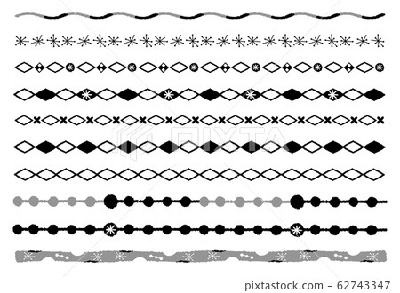 Hand-painted decorative border - Stock Illustration [62743347] - PIXTA