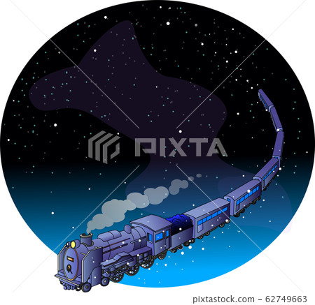 Space background with galaxy train - Stock Illustration [62749663] - PIXTA