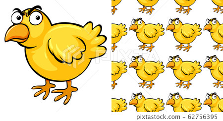 Seamless background design with little chick - Stock Illustration ...