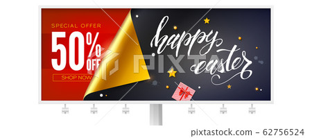 Sale 50 percent discount for happy Easter holidays - Stock Illustration ...