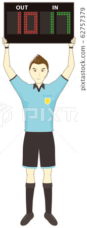 Referee holding referee board - Stock Illustration [62757379] - PIXTA