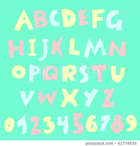 Colorful kids bold font. Modern lettering.... - Stock Illustration ...