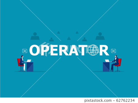 business Operator Client Communication,... - Stock Illustration ...