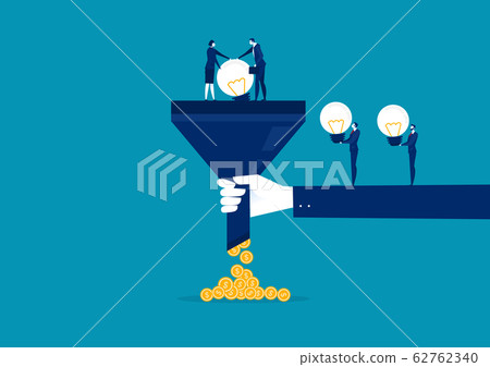 team business holding light bulb input big... - Stock Illustration ...