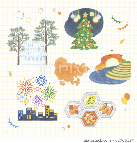 Set of hand drawn a variety of festivals, local... - Stock Illustration ...