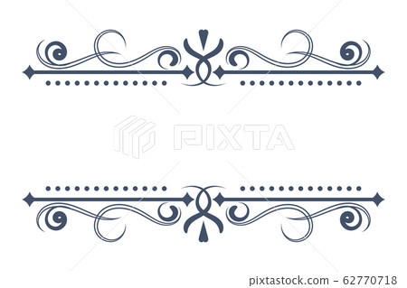 Text floral decorations. Symmetric typographic... - Stock Illustration ...
