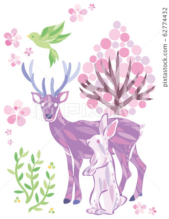 Spring animal illustration - Stock Illustration [62774432] - PIXTA