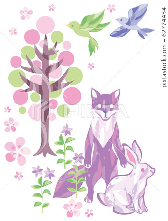 Spring animal illustration - Stock Illustration [62774434] - PIXTA