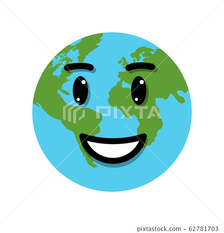 Smile Earth globe character - Stock Illustration [62781703] - PIXTA
