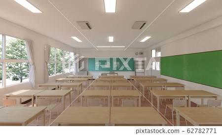 School Classroom Class Closed Closed... - Stock Illustration [62782771 ...