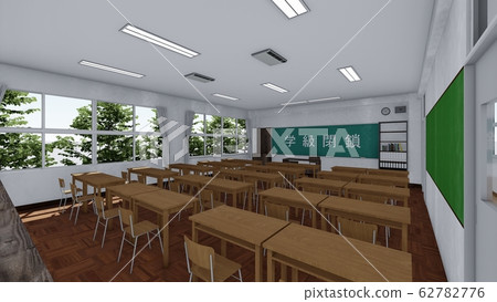 School Classroom Class Closed Closed... - Stock Illustration [62782776 ...