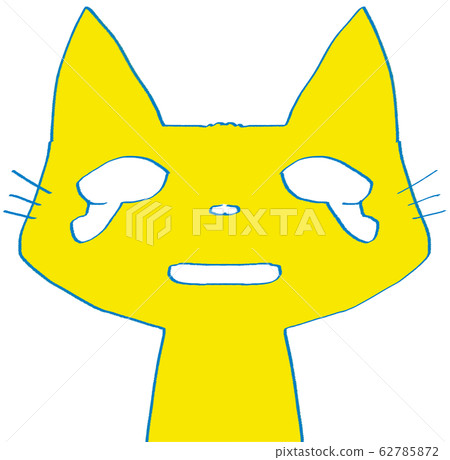 Sad yellow cat shedding tears - Stock Illustration [62785872] - PIXTA