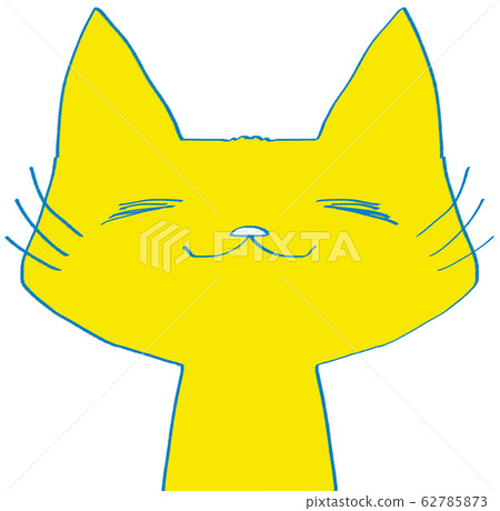 A happy yellow cat with a smile - Stock Illustration [62785873] - PIXTA