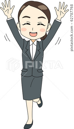 Happy job hunting girls anime touch - Stock Illustration [62787768] - PIXTA