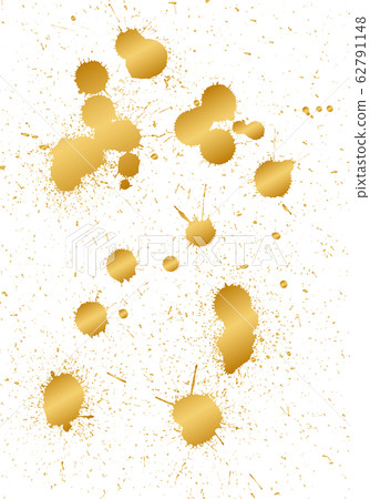 Gold paint splashes - Stock Illustration [62791148] - PIXTA
