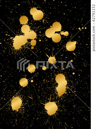 Gold paint splashes - Stock Illustration [62791152] - PIXTA