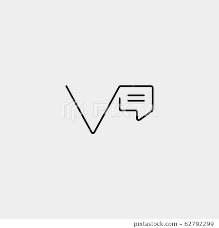 Letter V Chat Logo Design Template Vector - Stock Illustration ...