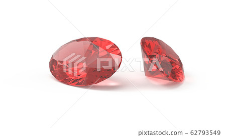 Ruby Oval Cut Background White CG - Stock Illustration [62793549] - PIXTA