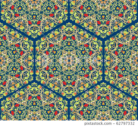 Arabic floral seamless pattern. Traditional... - Stock Illustration ...