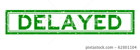 Grunge green delayed word square rubber seal stamp - Stock Illustration ...