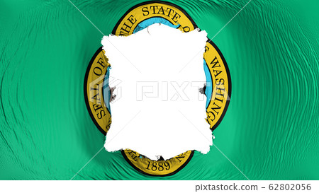 Square hole in the Washington state flag - Stock Illustration [62802056 ...