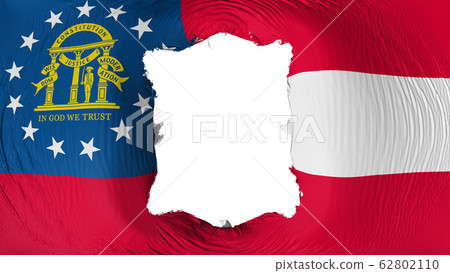 Square hole in the Georgia state flag - Stock Illustration [62802110 ...