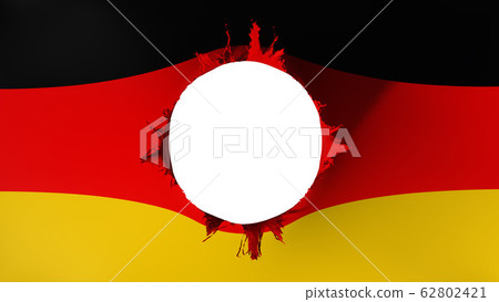 Hole cut in the flag of Germany - Stock Illustration [62802421] - PIXTA