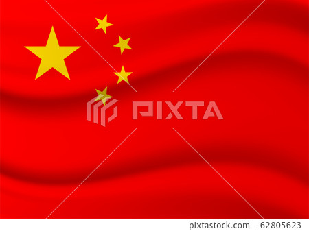 Flying chinese flag image - Stock Illustration [62805623] - PIXTA