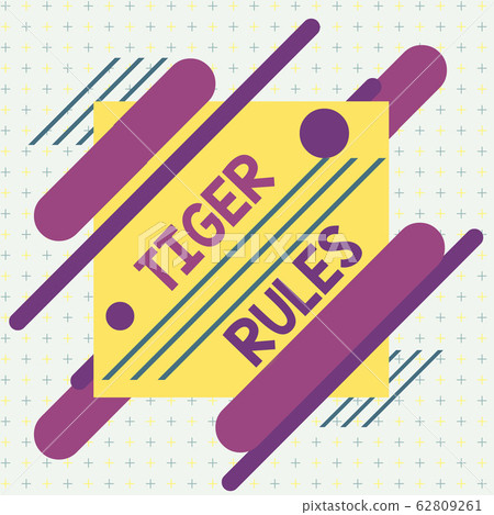 Text sign showing Tiger Rules. Conceptual photo - Stock Illustration ...