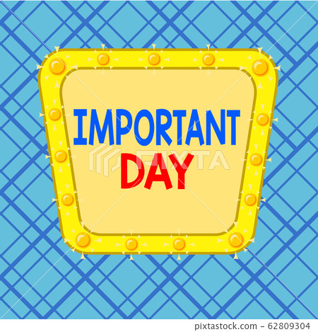 Word writing text Important Day. Business concept - Stock Illustration ...